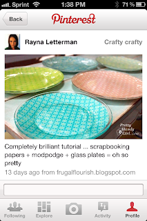 The Posh Pinner: Scrapbook Paper + Glass Plates