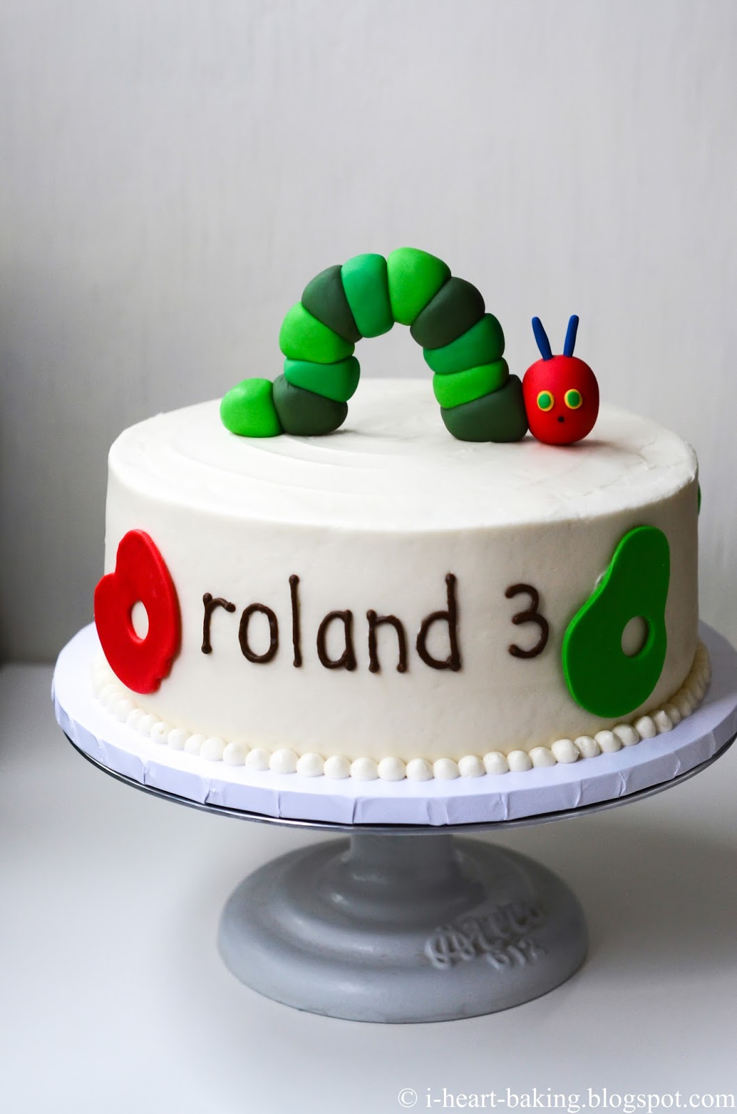 i heart baking!: hungry caterpillar birthday cake with handmade fondant ...
