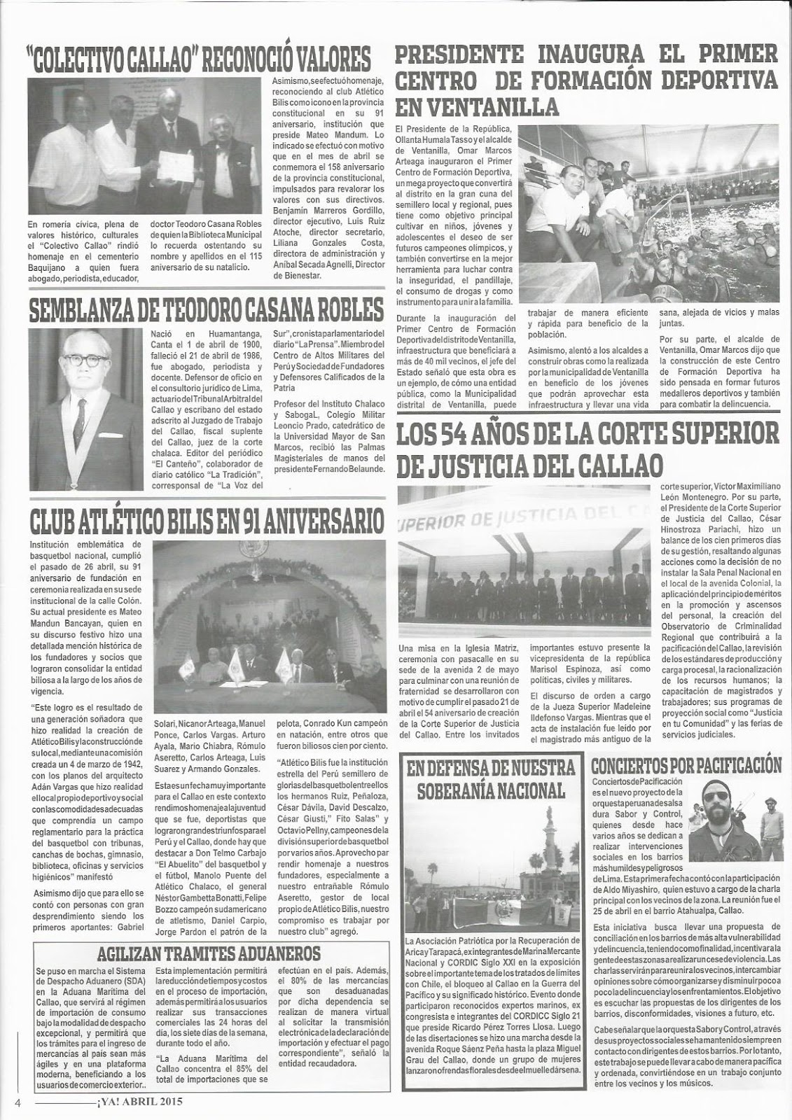 NOTAS PERIODISTICAS: 2015