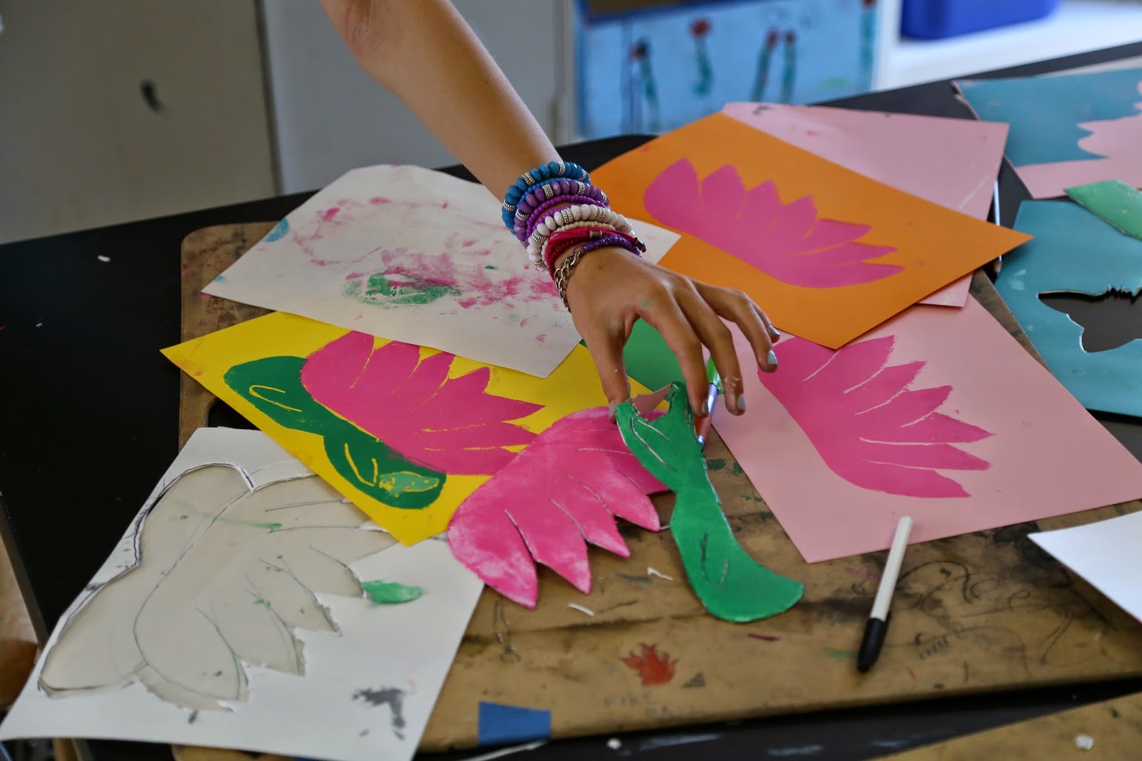 Grauer Art: Foam printmaking, 7th Grade Art