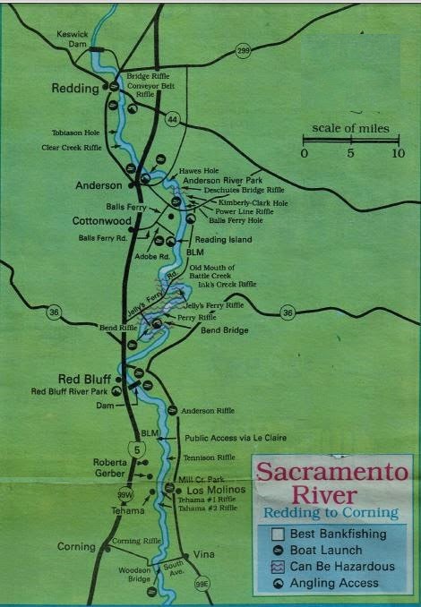 2017 Sacramento River Salmon Fishing Map and Fishing Report, how to ...