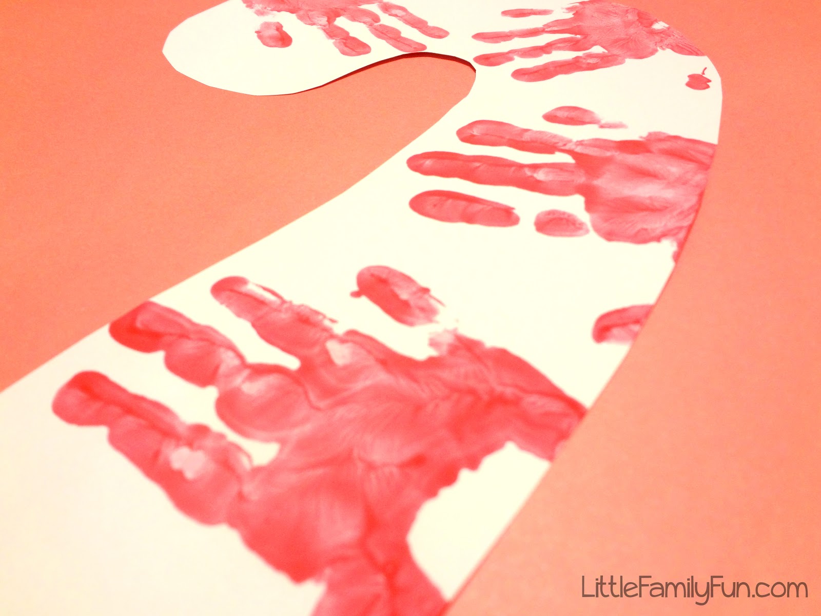 Little Family Fun: Handprint Candy Cane Craft