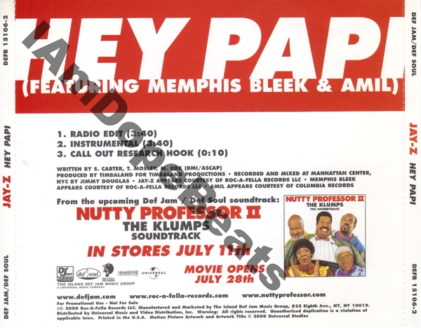 iAmDopeBeats Catalog: Jay-Z - Hey Papi [Promo CD Single]