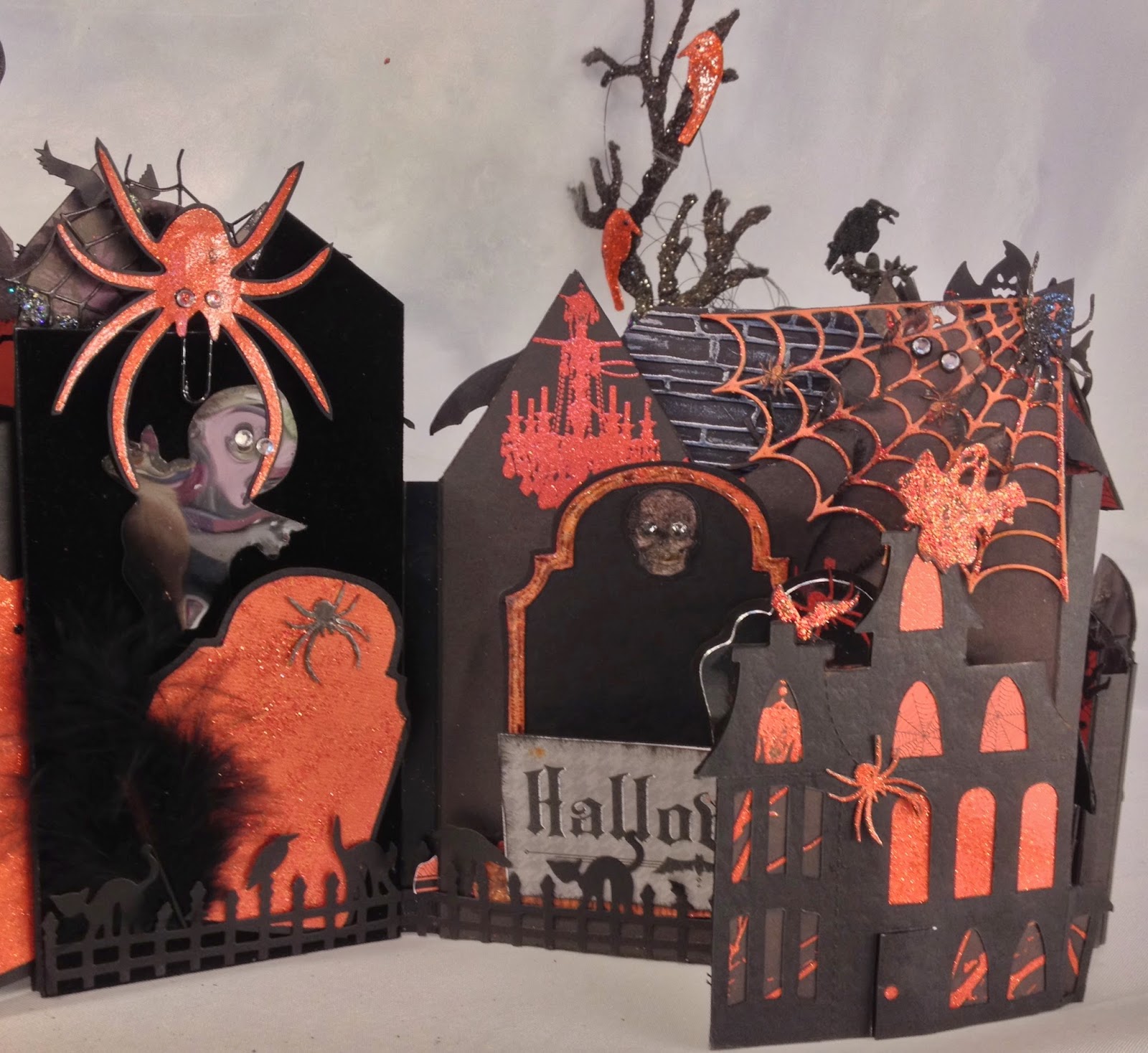 Recollections spooky castle Halloween mini album | annes papercreations ...