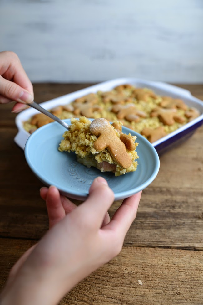 Waffle & Whisk: Rhubarb and Gingerbread Man Crumble