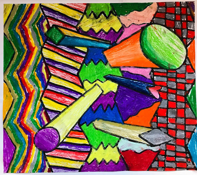 Paintbrush Rocket: 5th Grade - One Point Perspective Abstracts inspired ...