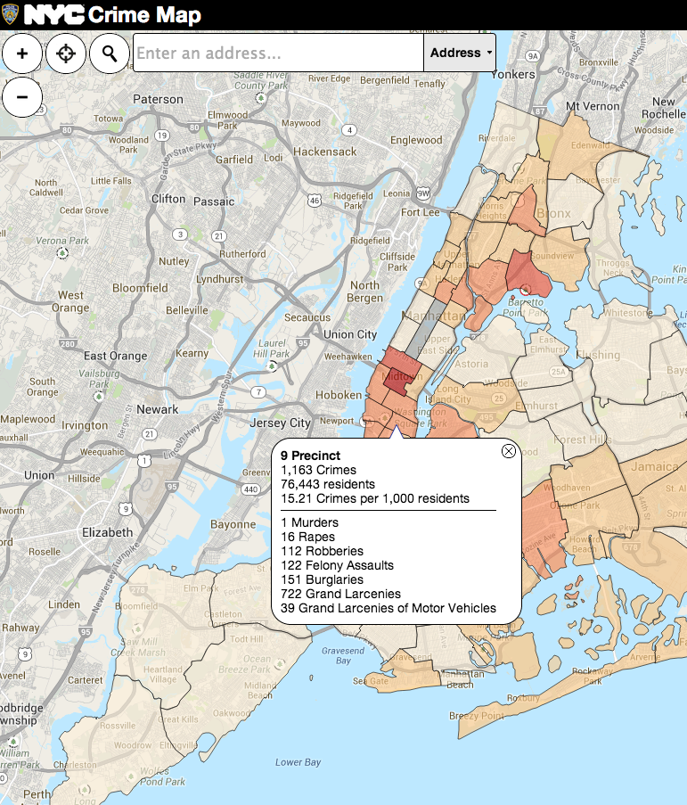EV Grieve: NYPD's Interactive Map lets you track crimes block by block
