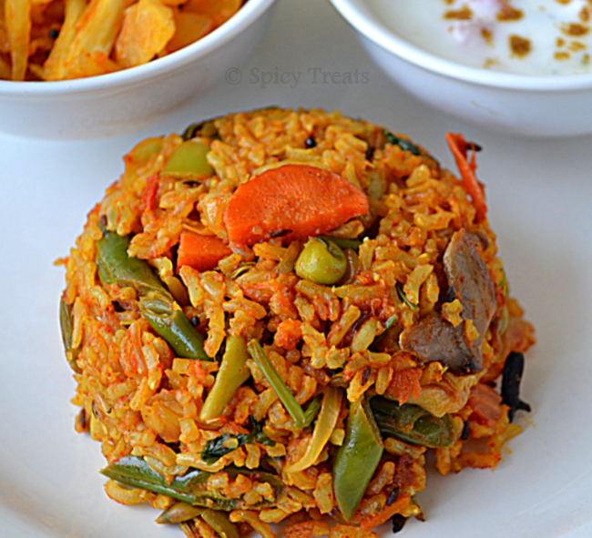 Spicy Treats: Mixed Veg Brown Rice Tawa Pulao