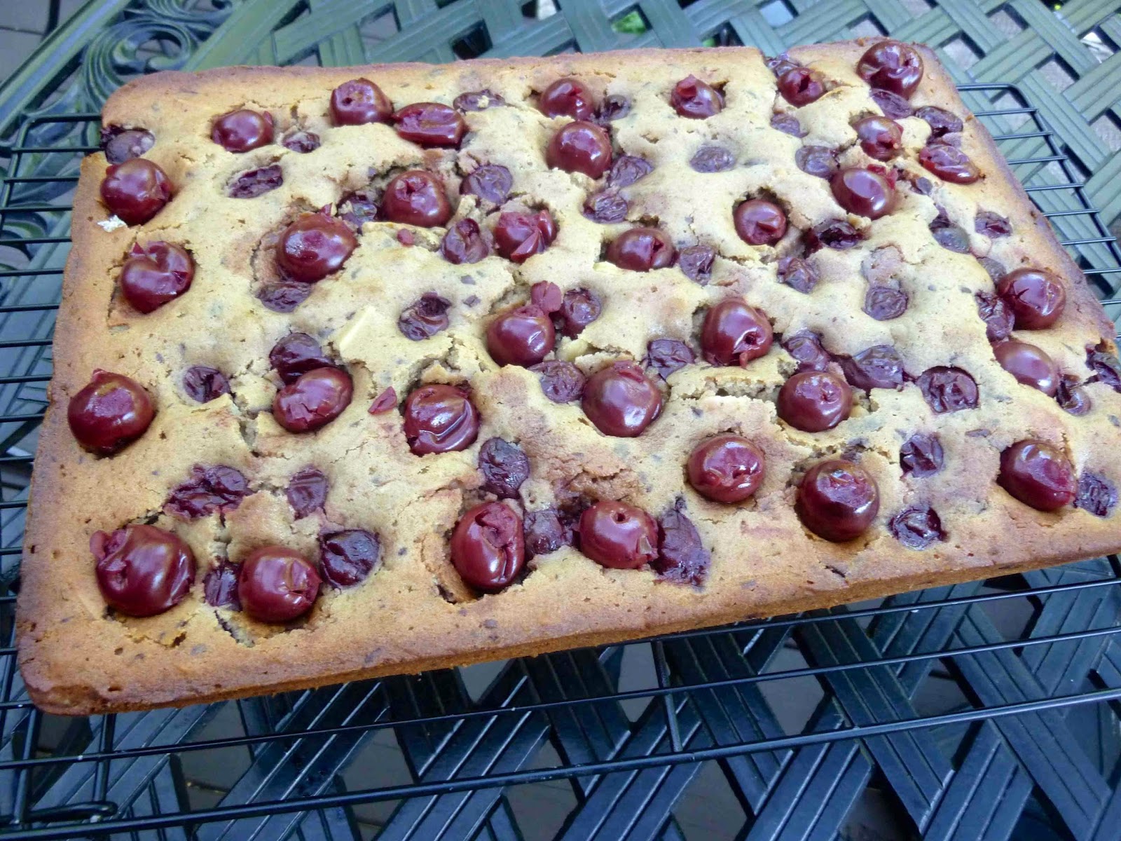 Sunken Sour Cherry Cake – Diary of a Mad Hausfrau