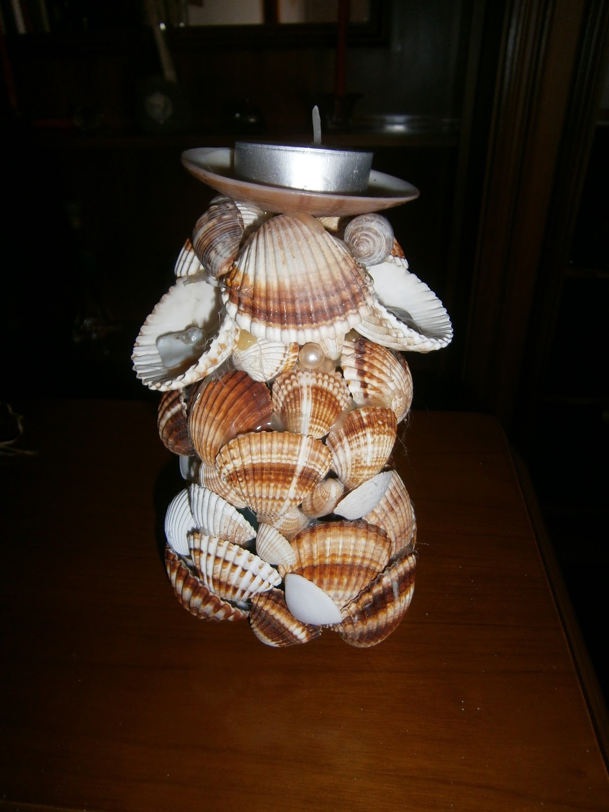 Lia B. Creations: Seashells candle holder