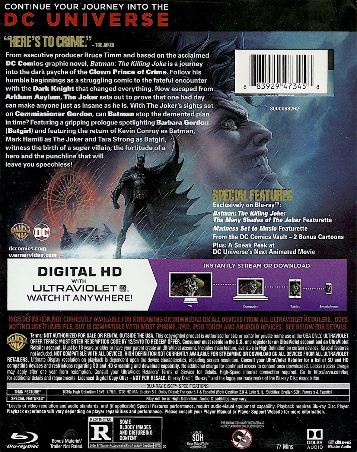 blu-ray and dvd covers: MARVEL / DC CINEMATIC UNIVERSE BLU-RAYS