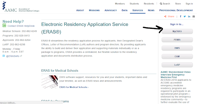 Medicowesome: ERAS token, AAMC account, Letter of Recommendation