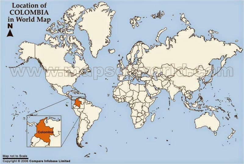 Manualidades escolares para decorar: Mapa de Colombia