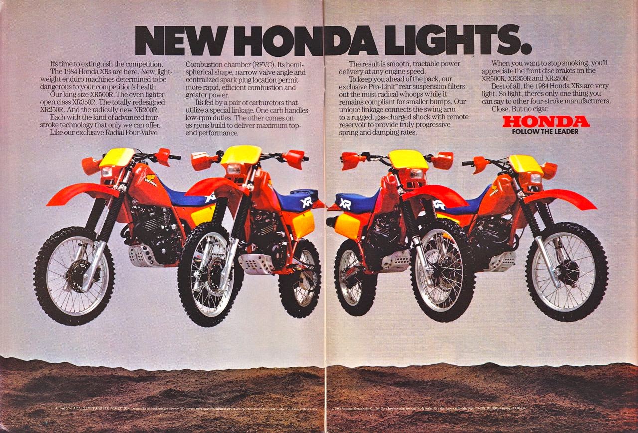 Racing Cafè: Vintage Brochures: Honda XR Series 1984 (Usa)