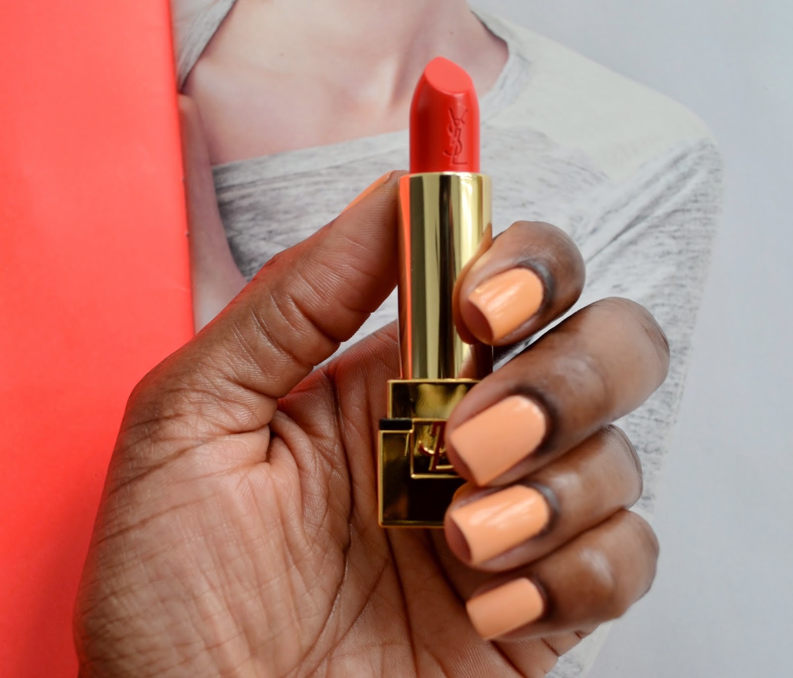 YSL Rouge Pur Couture- Le Orange(13) & Gloss Volupte-Corail Trapeze(204 ...