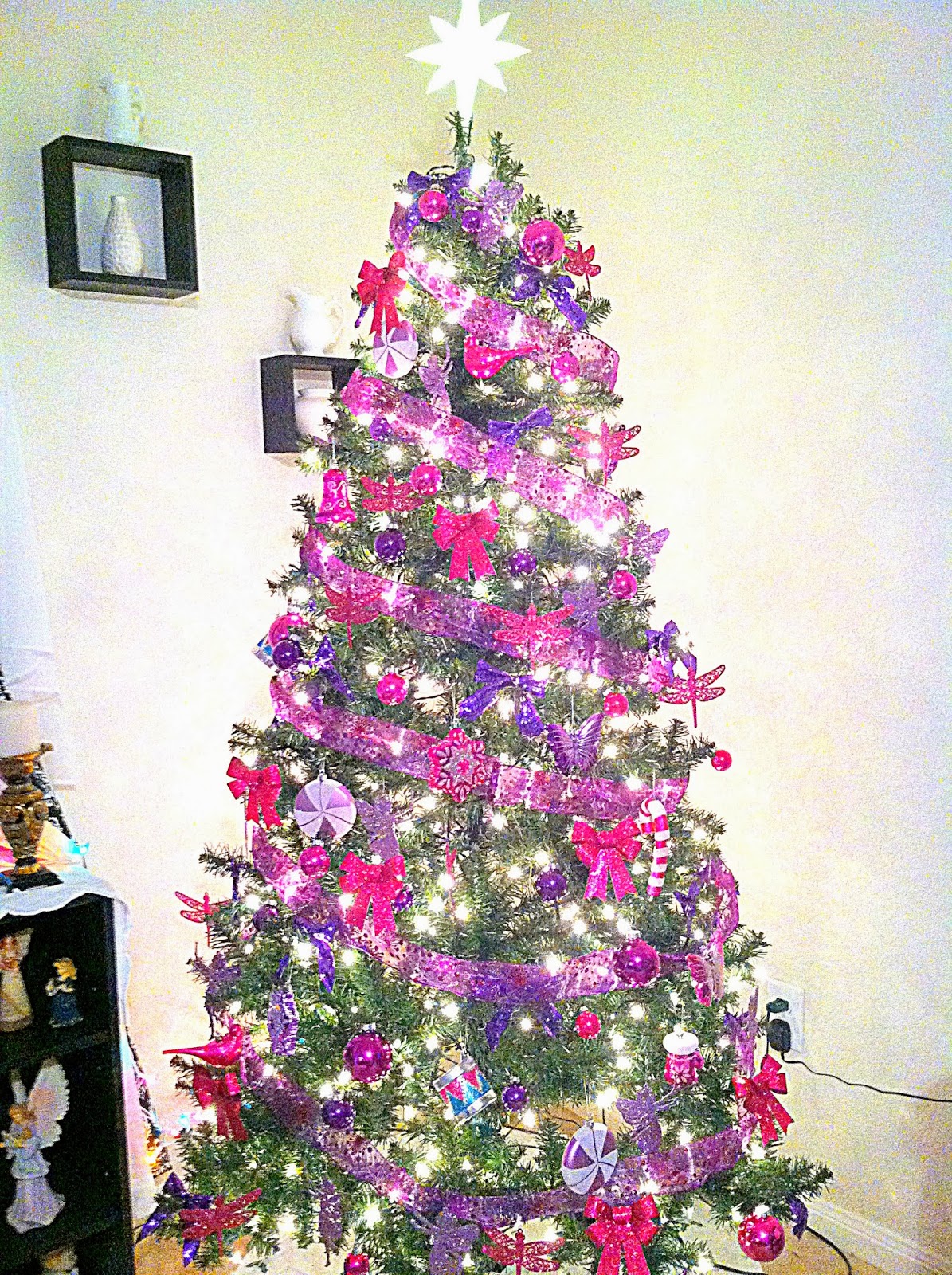 Home & Garden: Christmas Tree Color Theme: Pink and Purple