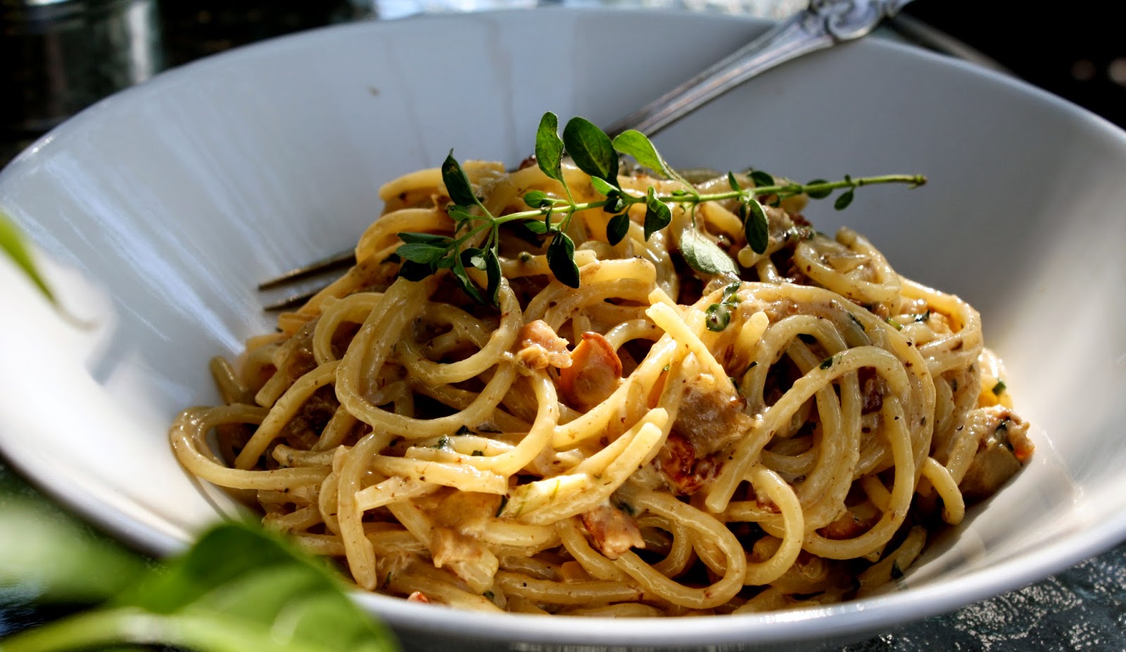 Cebicin keittiö: Herkkutatti-pekonipasta