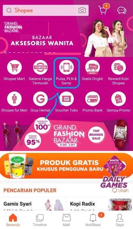 Cara Mudah Membeli Pulsa dan Paket Internet di Shopee - Tutorial di Shopee