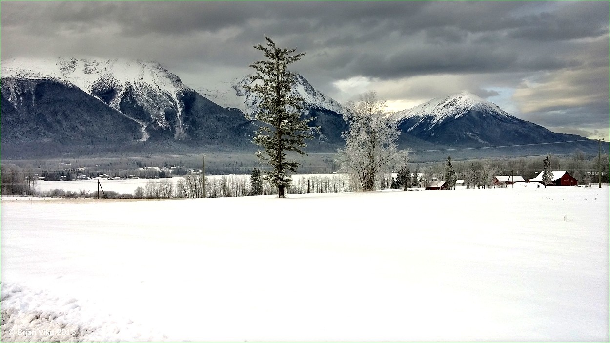 Northern Interior British Columbia: Winter Scene - Mountains And Dark ...