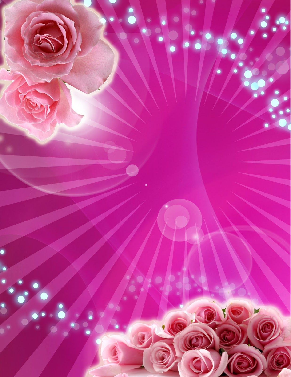 Tarjeta de Invitación de 15 Años Fucsia con Rosas Rosa Gratis - Artes ...