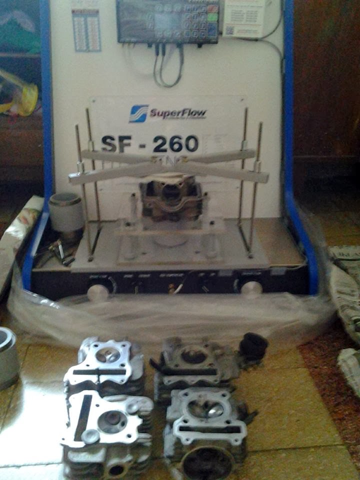 Motor Drag Ninja : Jasa Porting Polish menggunakan Flow Bench