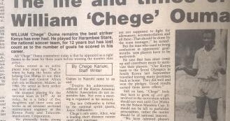 Kenya Football Archives: The Life and Times of William "Chege" Ouma