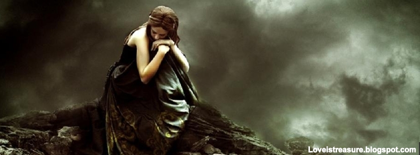 Love is Treasure: facebook covers | Alone sad girl facebook cover | sad ...