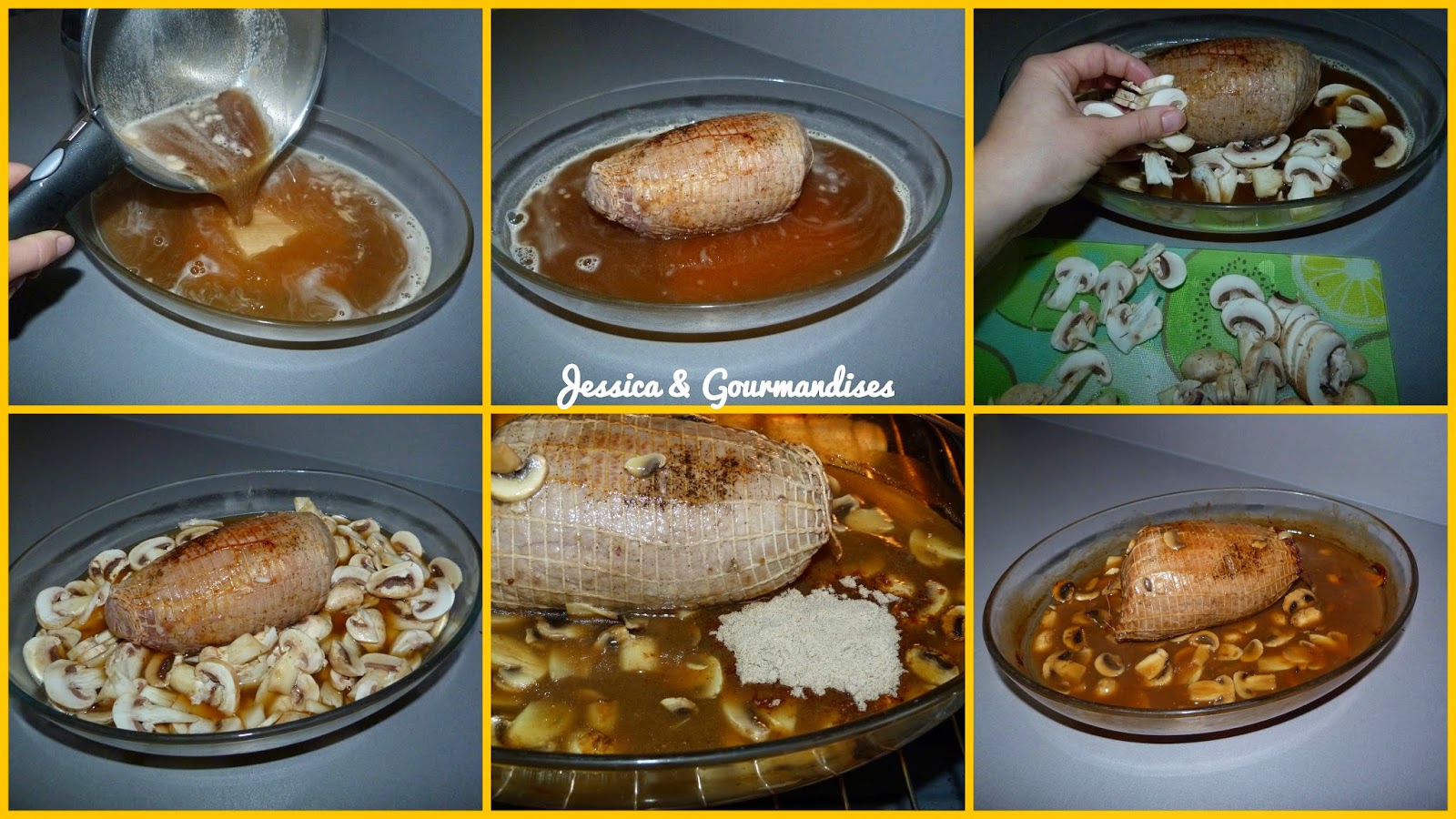 Jessica & Gourmandises: Rôti de veau aux champignons