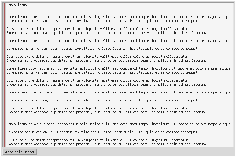 X11 - Xmessage : display a message in a window