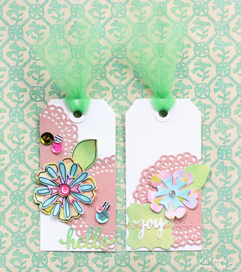 PitterAndGlink: Colorful Handmade Butterfly Gift Tag