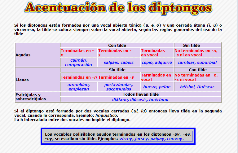 Pascual Pérez Mora: DIPTONGOS, HIATOS: ACENTUACIÓN