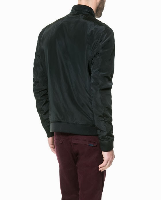 6 Moda: zara jackets 2014 for men - JACKET WITH STRETCH SIDES