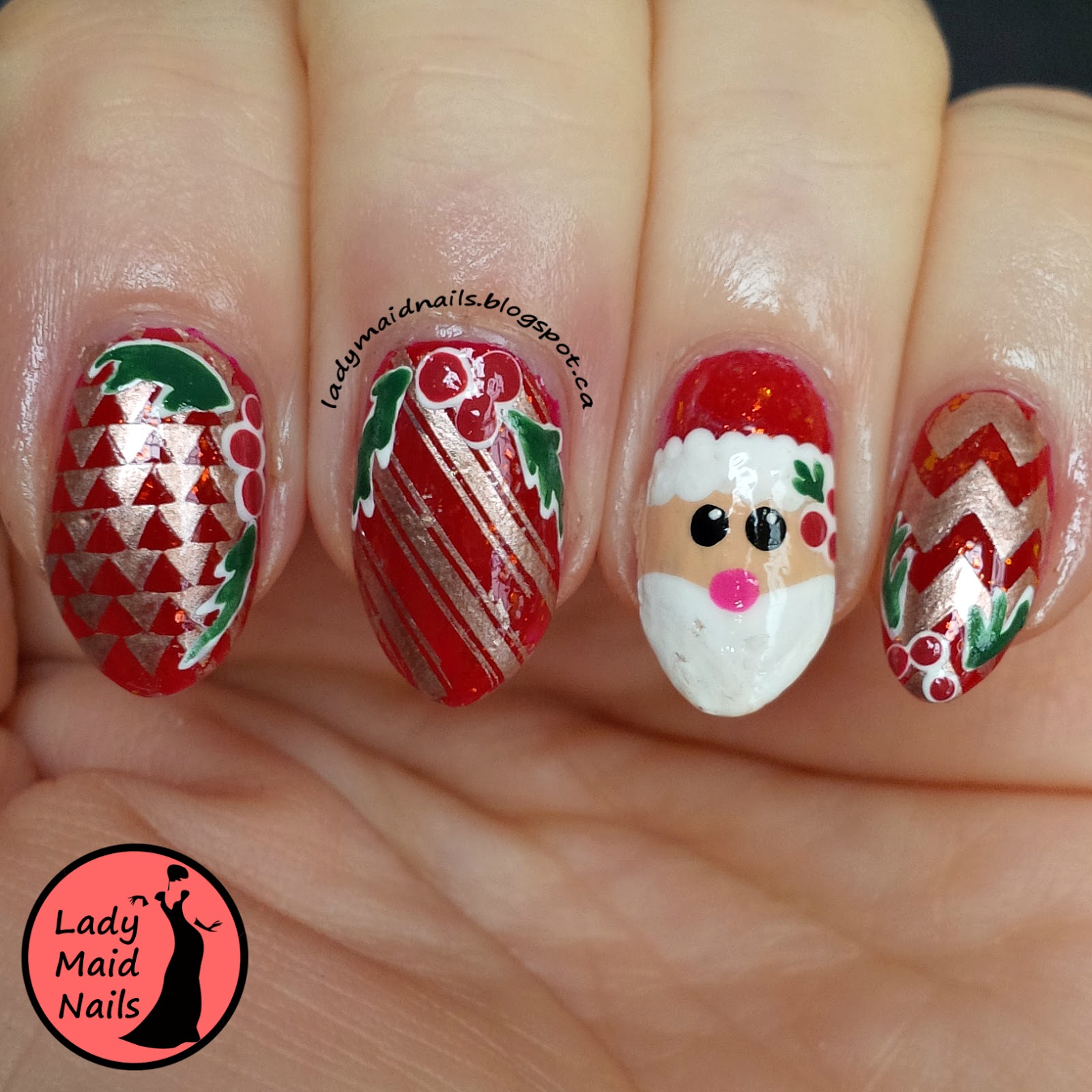 Lady Maid Nails: Santa Nail Art