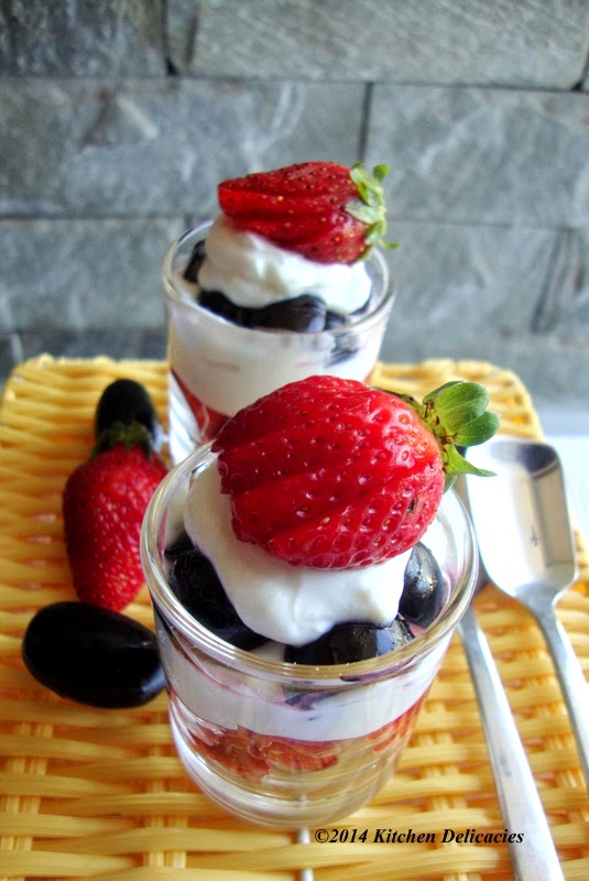 Strawberry and Grape Parfait | Kitchen Delicacies