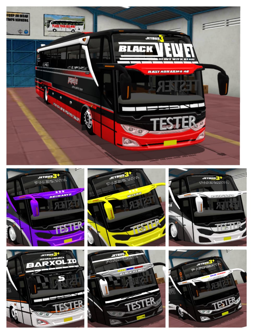 KUMPULAN LIVERY JB3+HDD ZTOM EDIT ALDOVADEWA - ALDOVA DEWA MOD