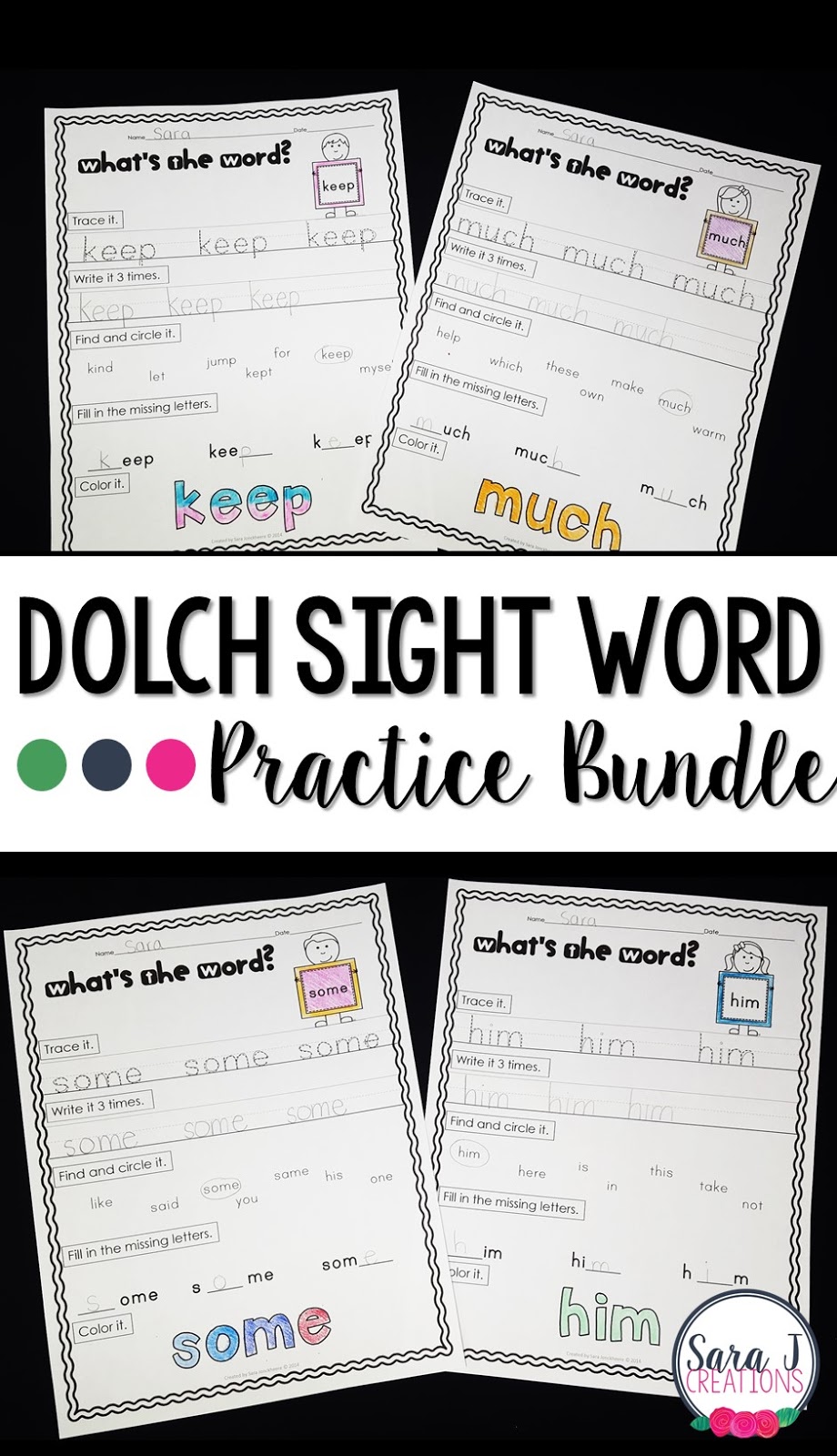 Sight Word Practice Made Easy | Sara J Creations