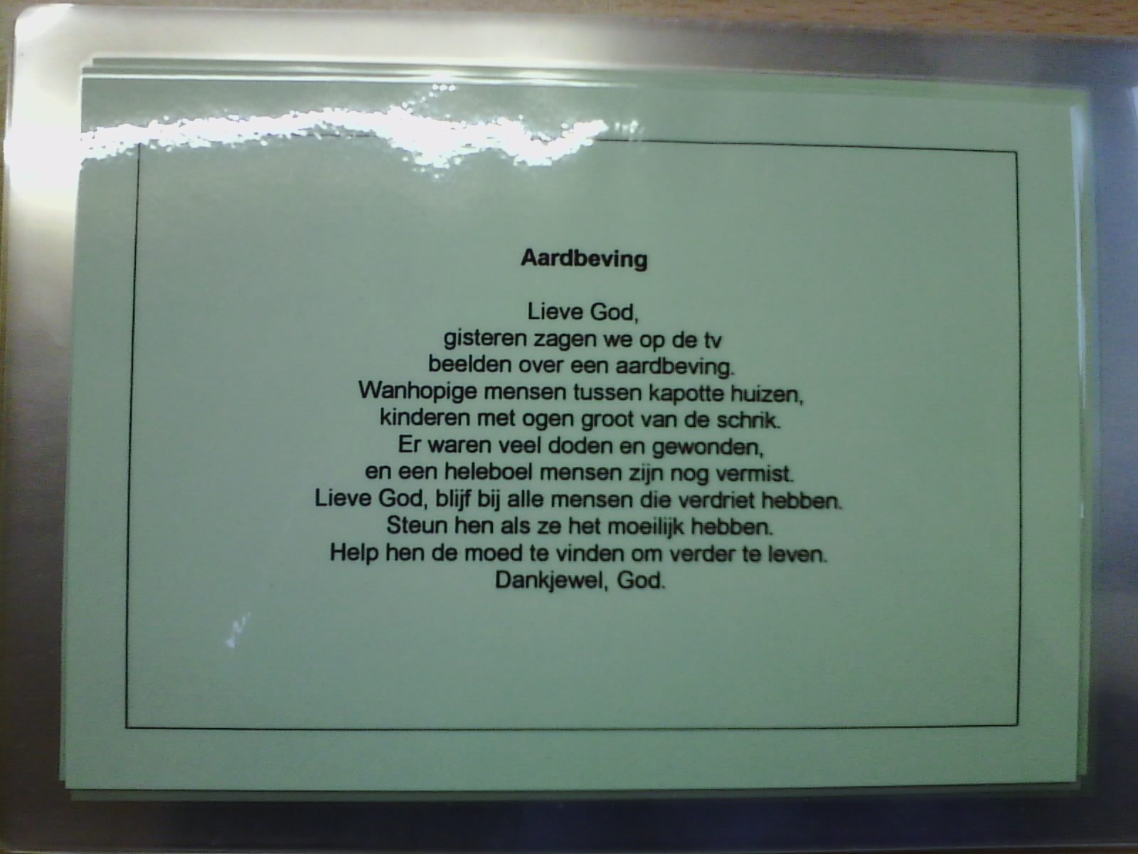 Gietjes Corner: Gebedjes voor in de klas