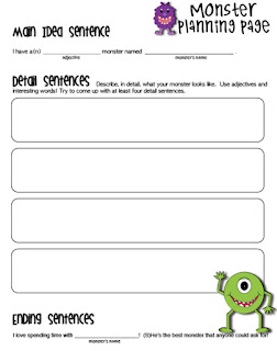 Mrs. Heeren's Happenings: Monster Descriptive Writing {Freebie}