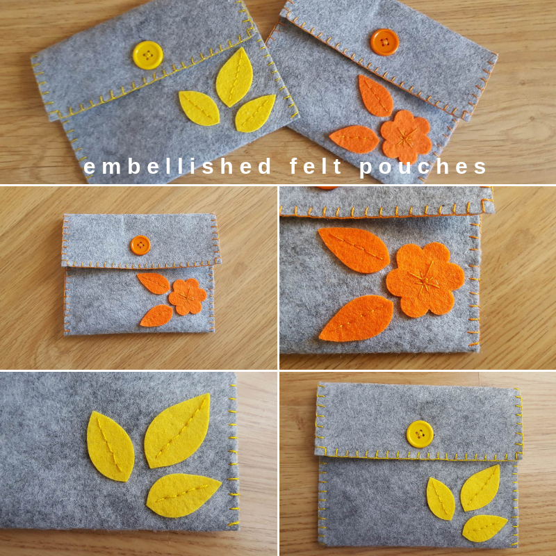 Embellished felt pouches |Keeping it Real