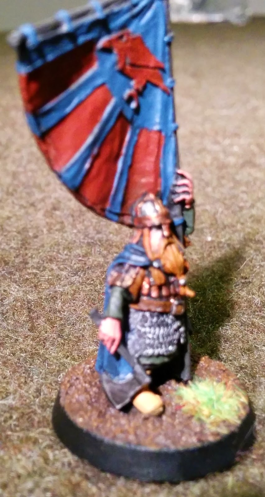 Lord Of The Rings Minis Dwarf Captain Shieldbearer And Banner