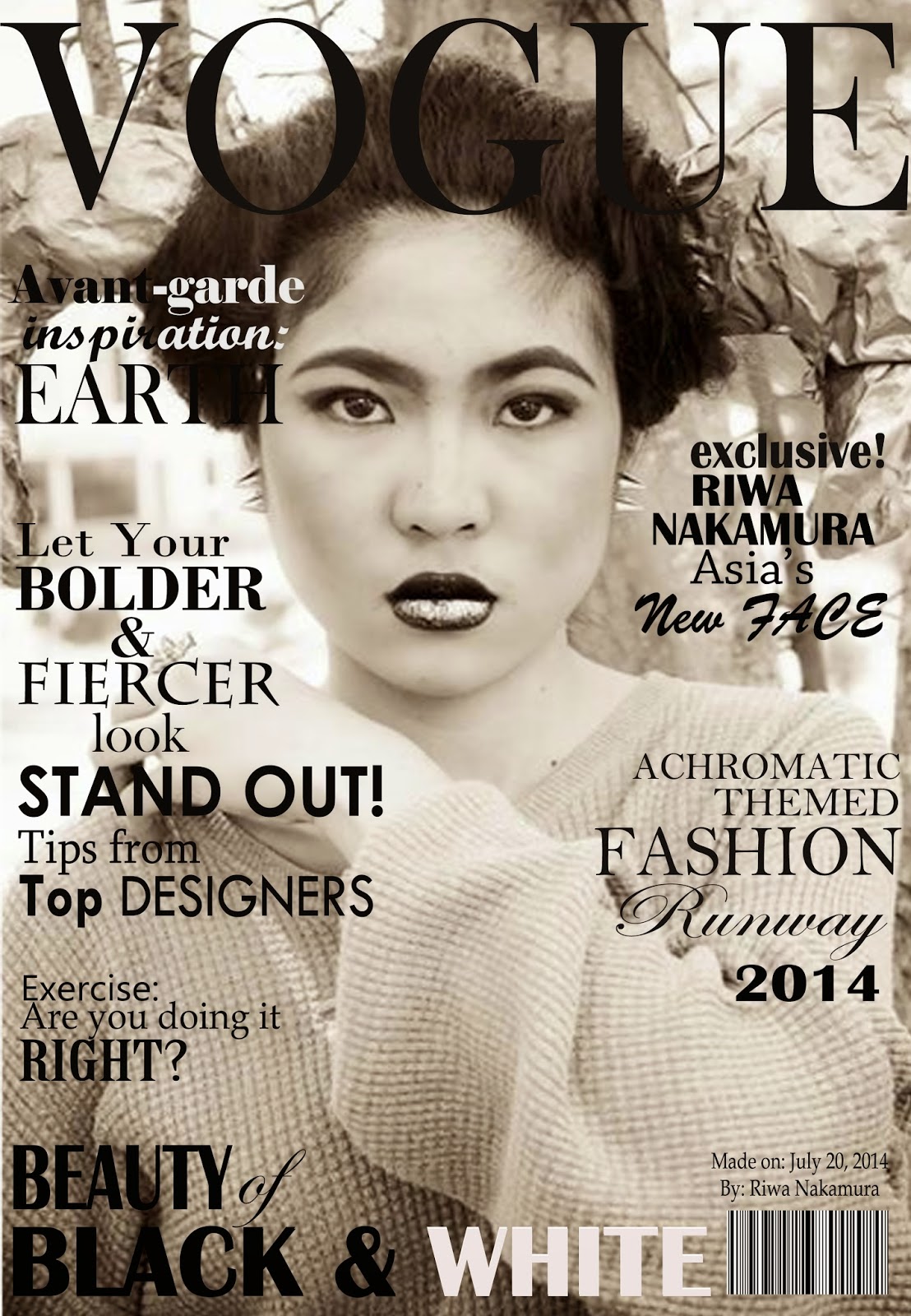 Hi and Welcome!:): Power of Photoshop! My own Vogue magazine cover!