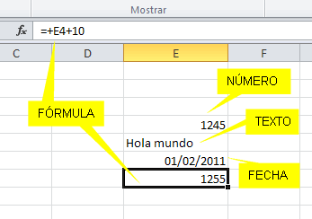 blog de aula: TIPOS DE DATOS EN EXCEL 2007