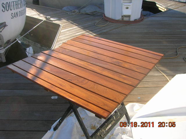 Chip & Debbie Willis on s\v Elegant'sea: We gave the Teak cockpit grate ...