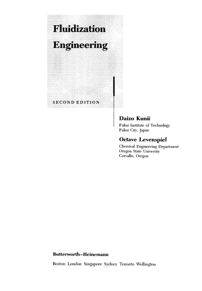 Libros Técnicos: Fluidization Engineering - D. Kunii & Octave Levenspiel