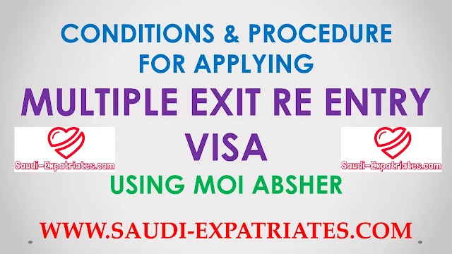 MULTIPLE EXIT REENTRY VISA MOI ABSHER ONLINE
