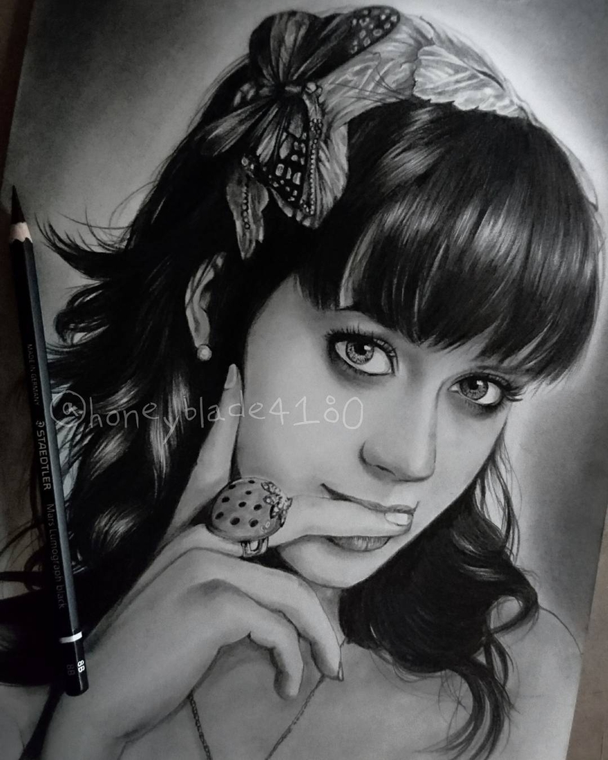 Katy Perry Pencil Drawing