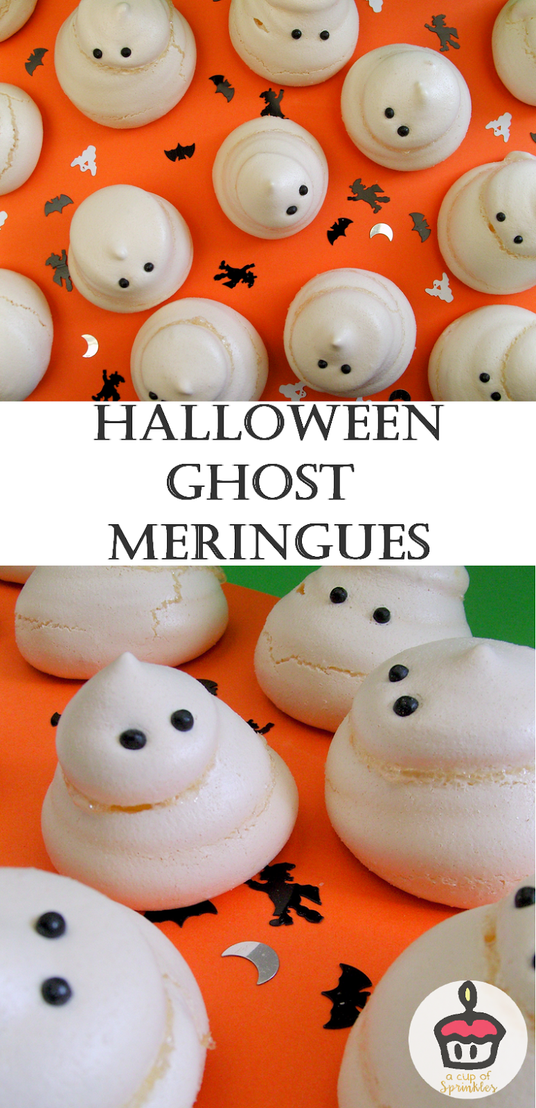 Halloween Ghost Meringues | A Cup of Sprinkles | Recipes from my French ...
