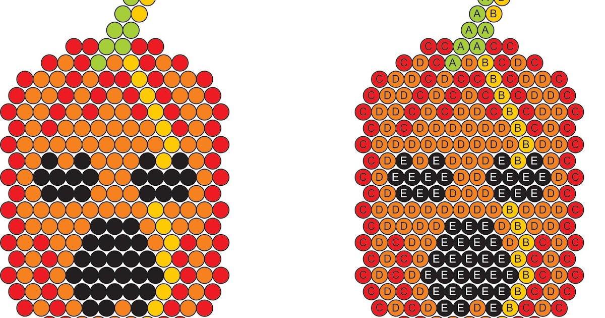 Brick Stitch Bead Patterns Journal: Scary Halloween Pumpkin #3 Brick ...