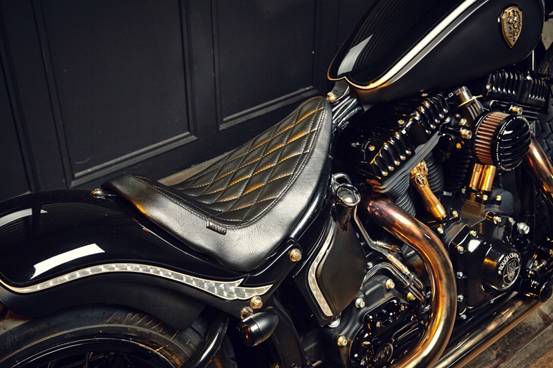 Custom rough crafts crowned stallion-based Harley-Davidson Softail slim ...