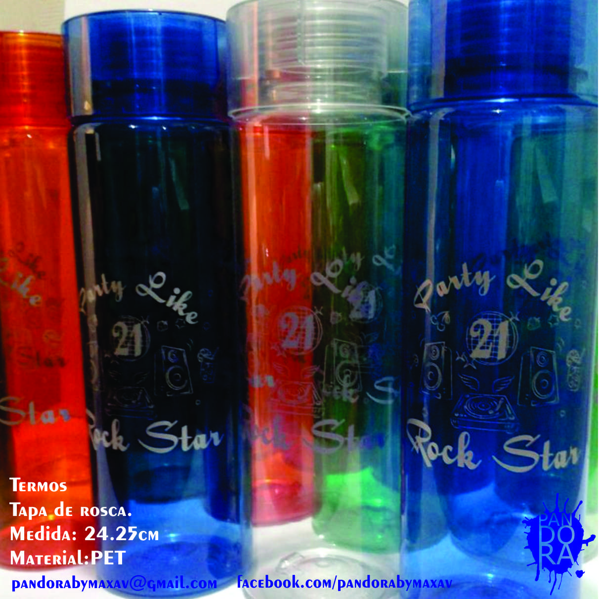 Termos Party Like Rock Star | Pandora Design-Portafolio
